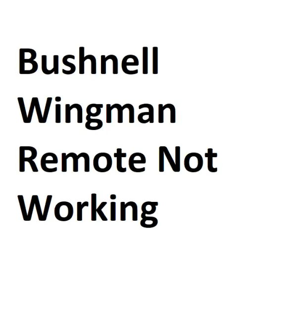 Bushnell Wingman Remote Not Working - Complete Information