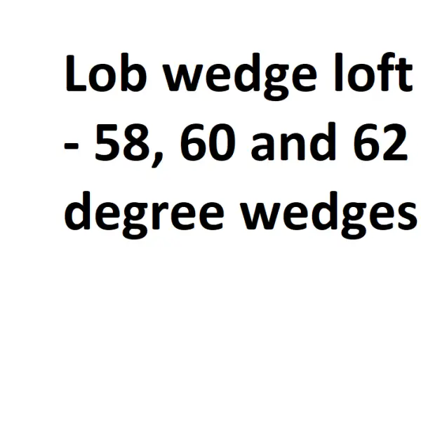 Lob Wedge Loft - 58, 60 and 62 Degree Wedges - Complete Info